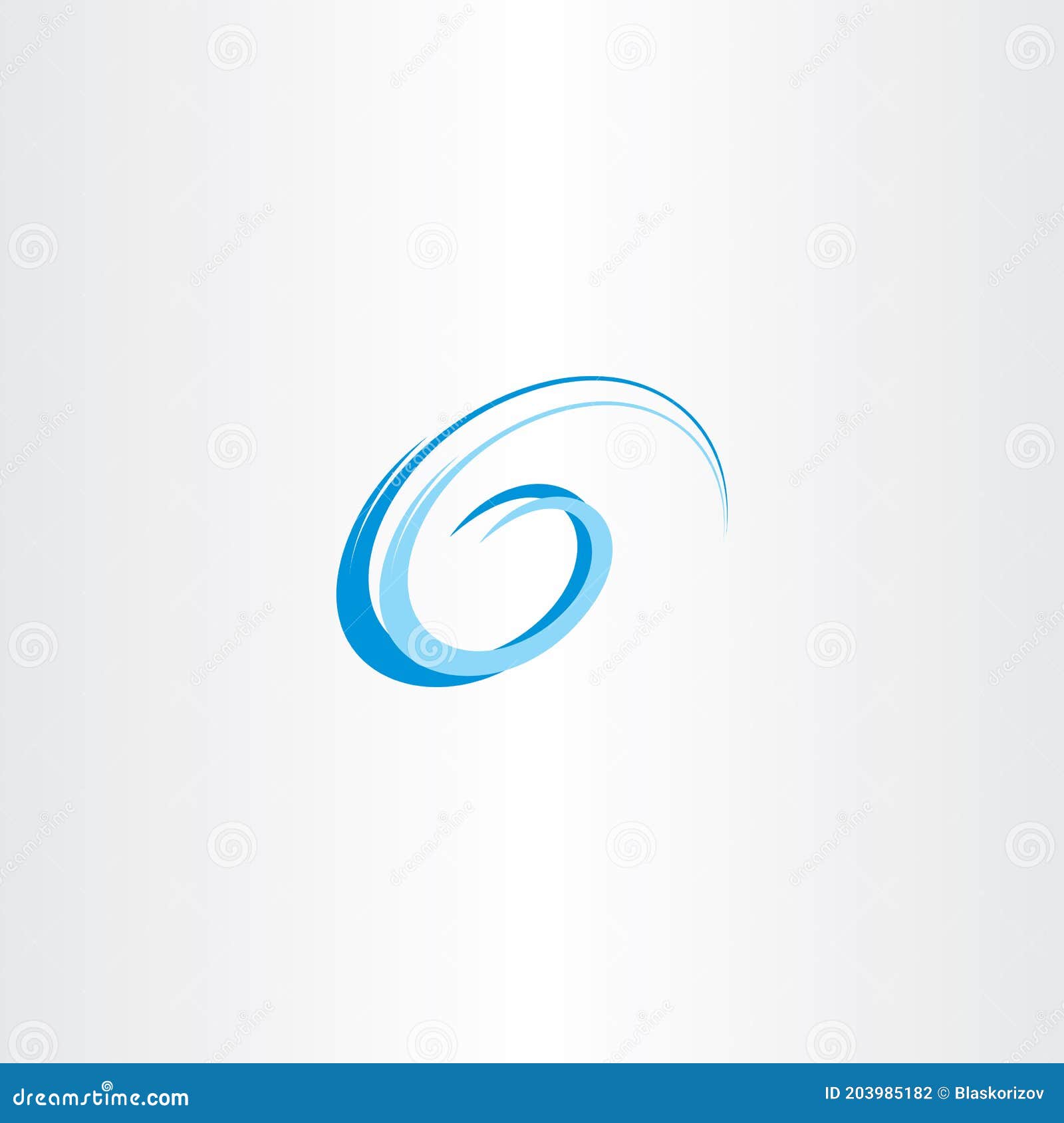 Letter G Swirl Blue Water Wave Vector Stock Vector - Illustration of ...