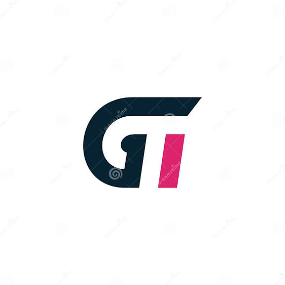 Letter G and T Logo Design Element Vector with Creative Simple Idea ...