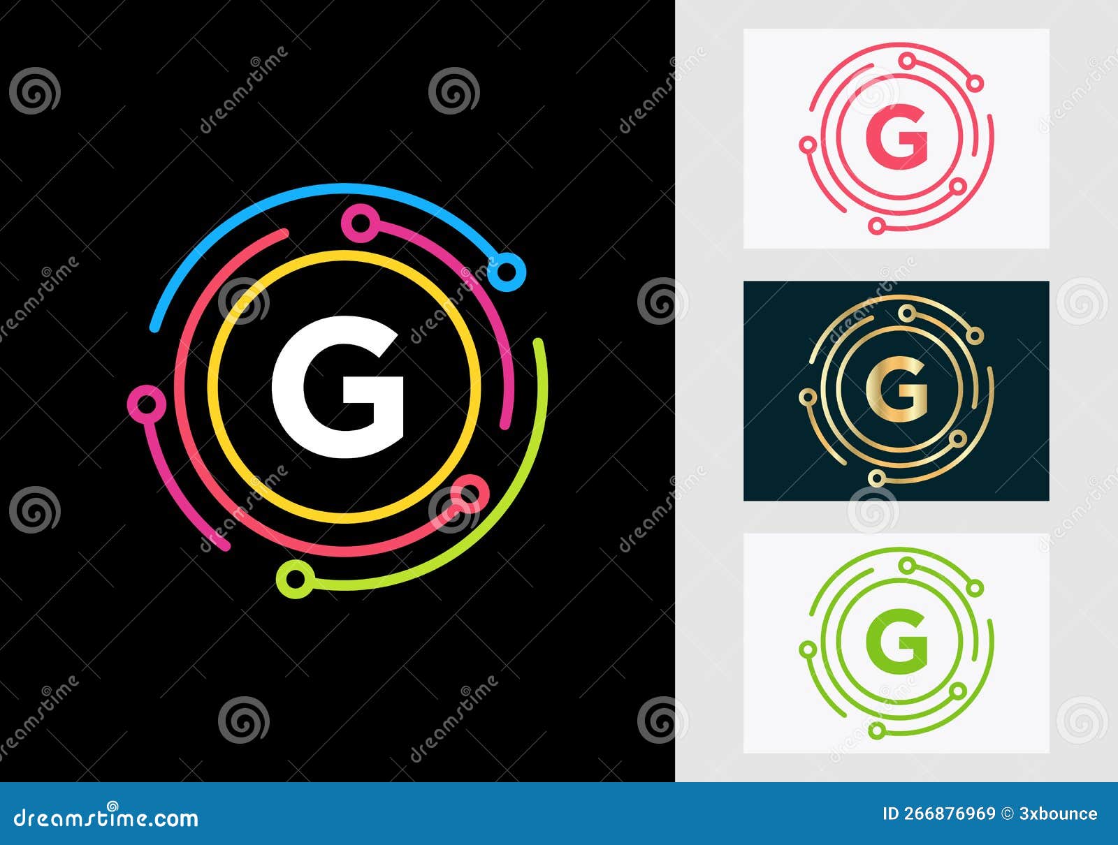 Letter G Technology Logo Design. Network Logo Symbol Stock Vector ...