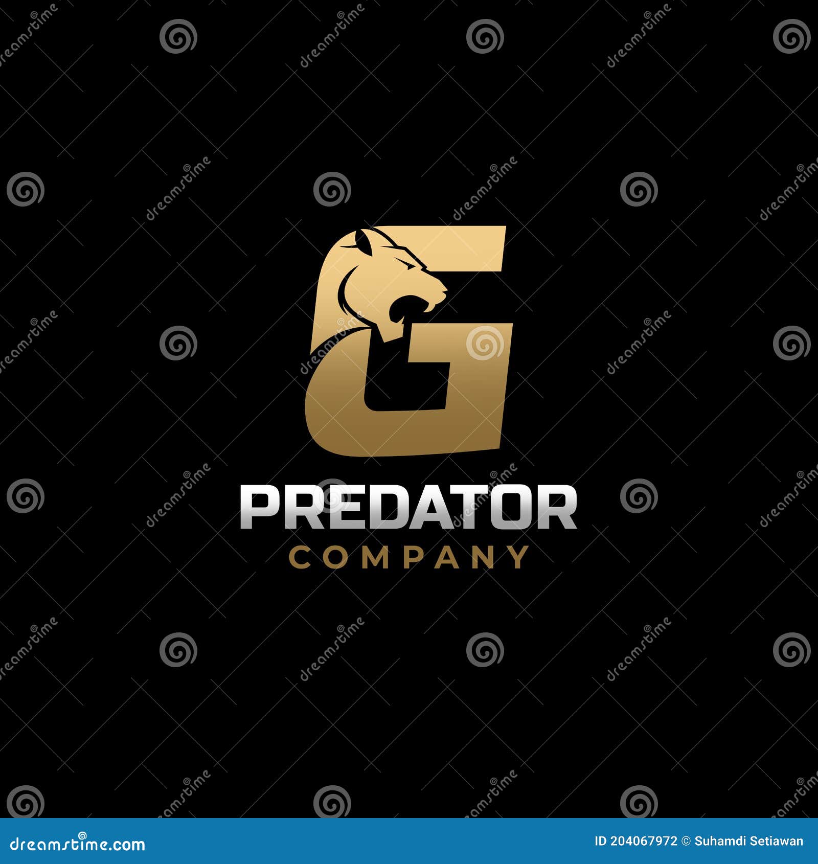 Letter G Tiger, Predator Logo Design Vector Stock Vector - Illustration ...