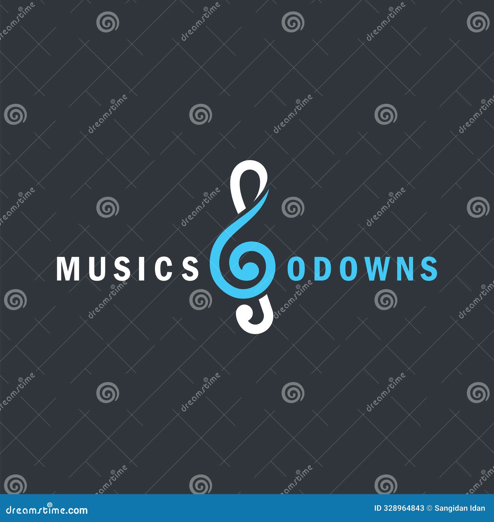 Letter G Treble Clef Note Music Logo Design Concept Stock Illustration ...