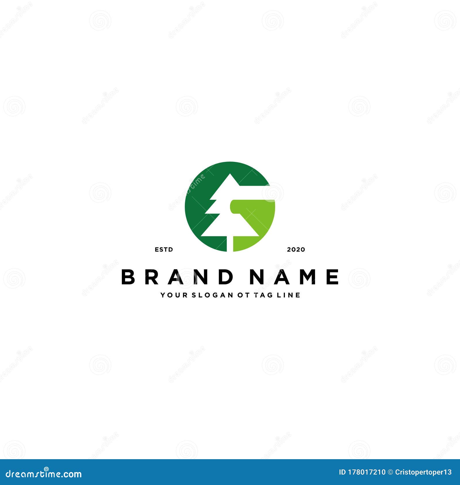 Letter G and Tree Logo Design Vector Stock Vector - Illustration of ...