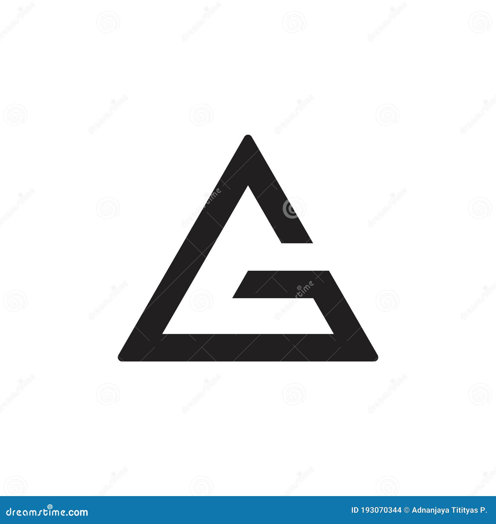 Letter G Triangle Geometric Logo Vector Stock Vector - Illustration of ...