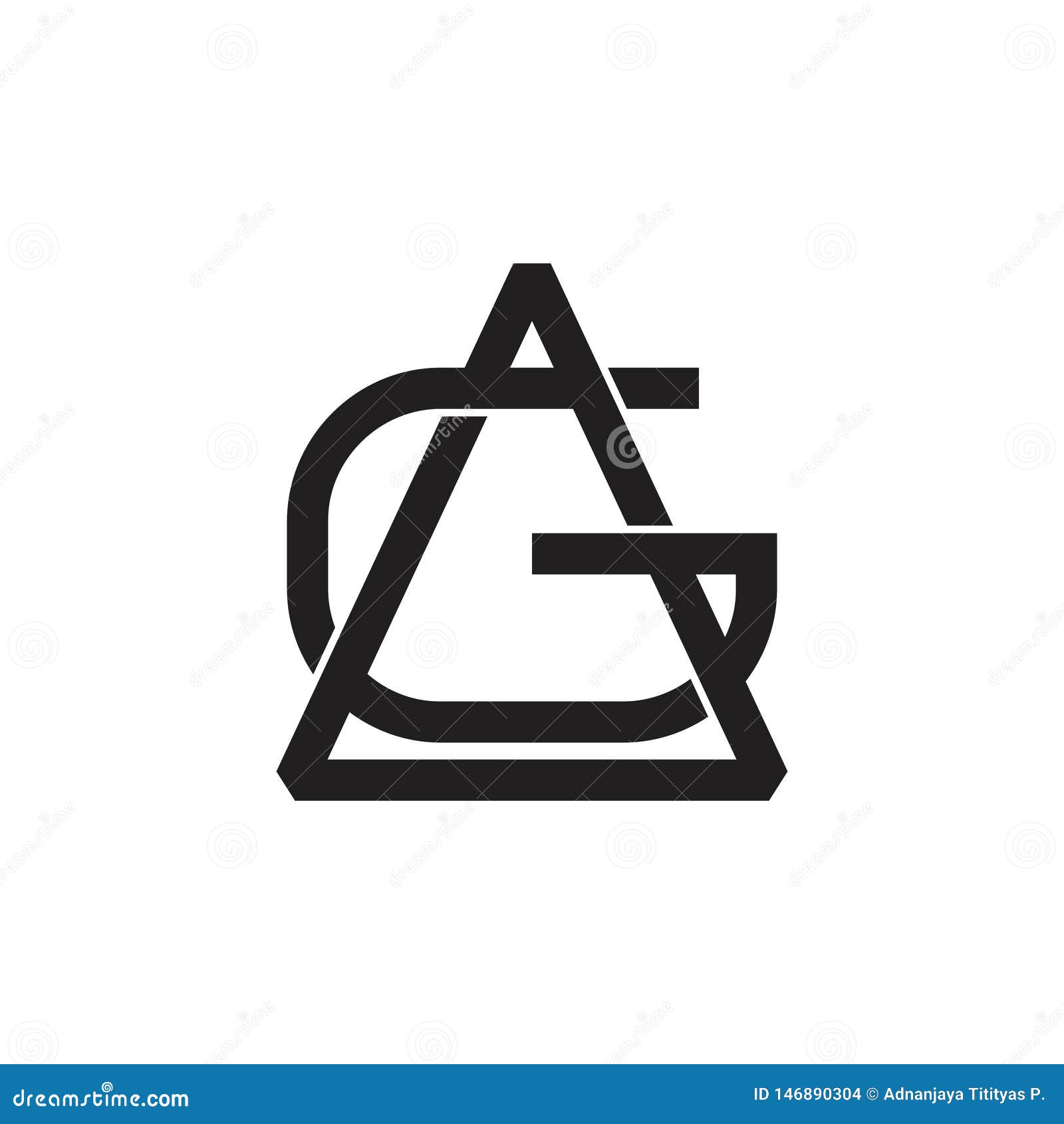 Letter G Triangle Linked Line Logo Vector Stock Vector - Illustration ...