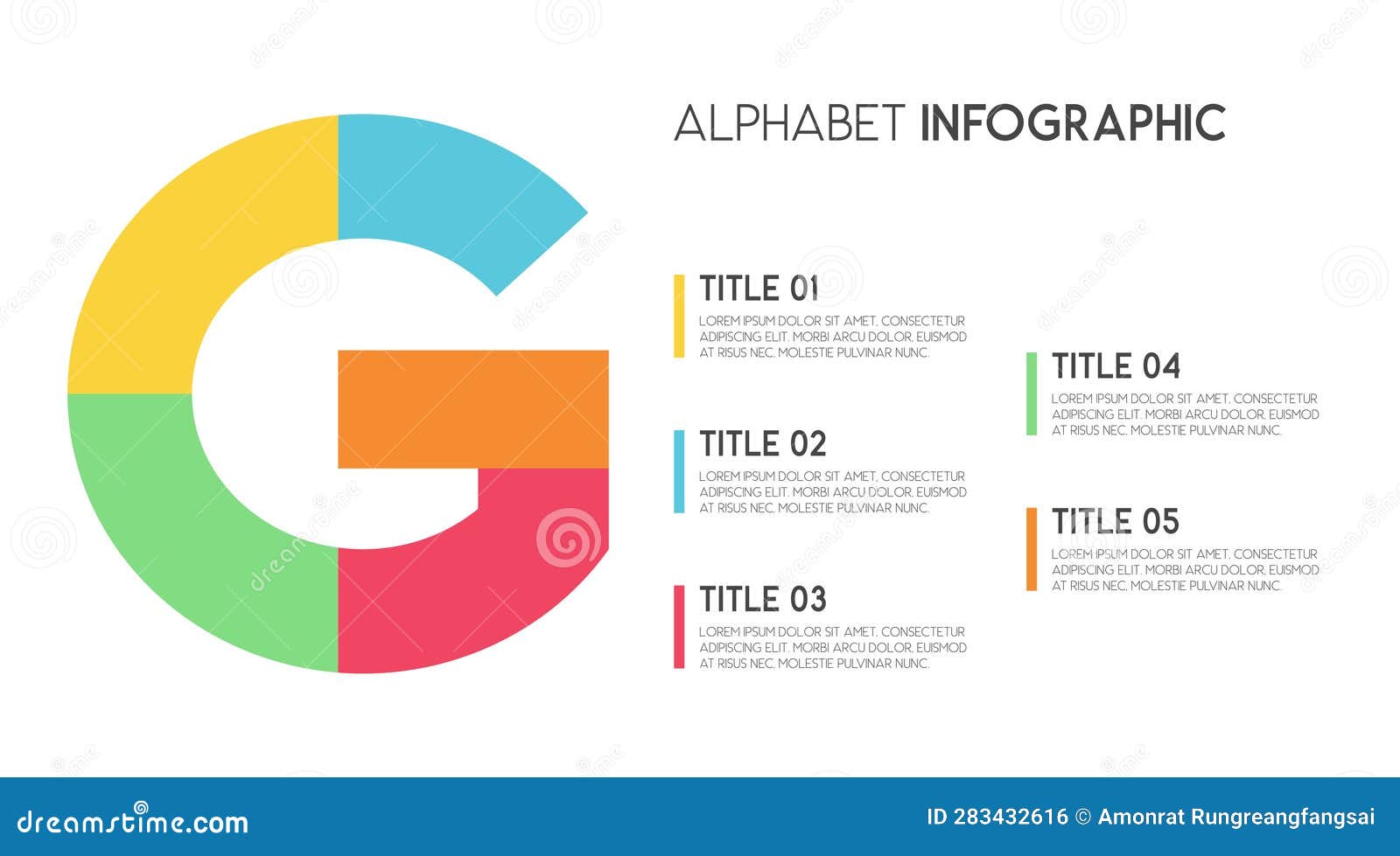 Letter G Vector Alphabet and Other Elements for Infographics Stock ...