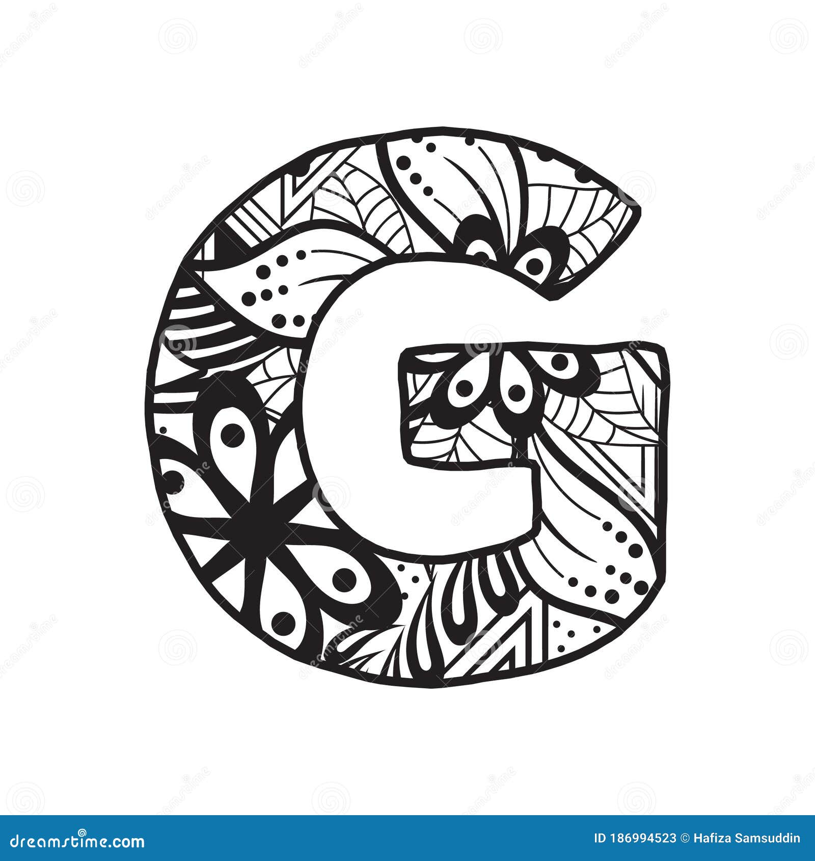 Letter G. Vector Illustration Decorative Design Stock Vector ...