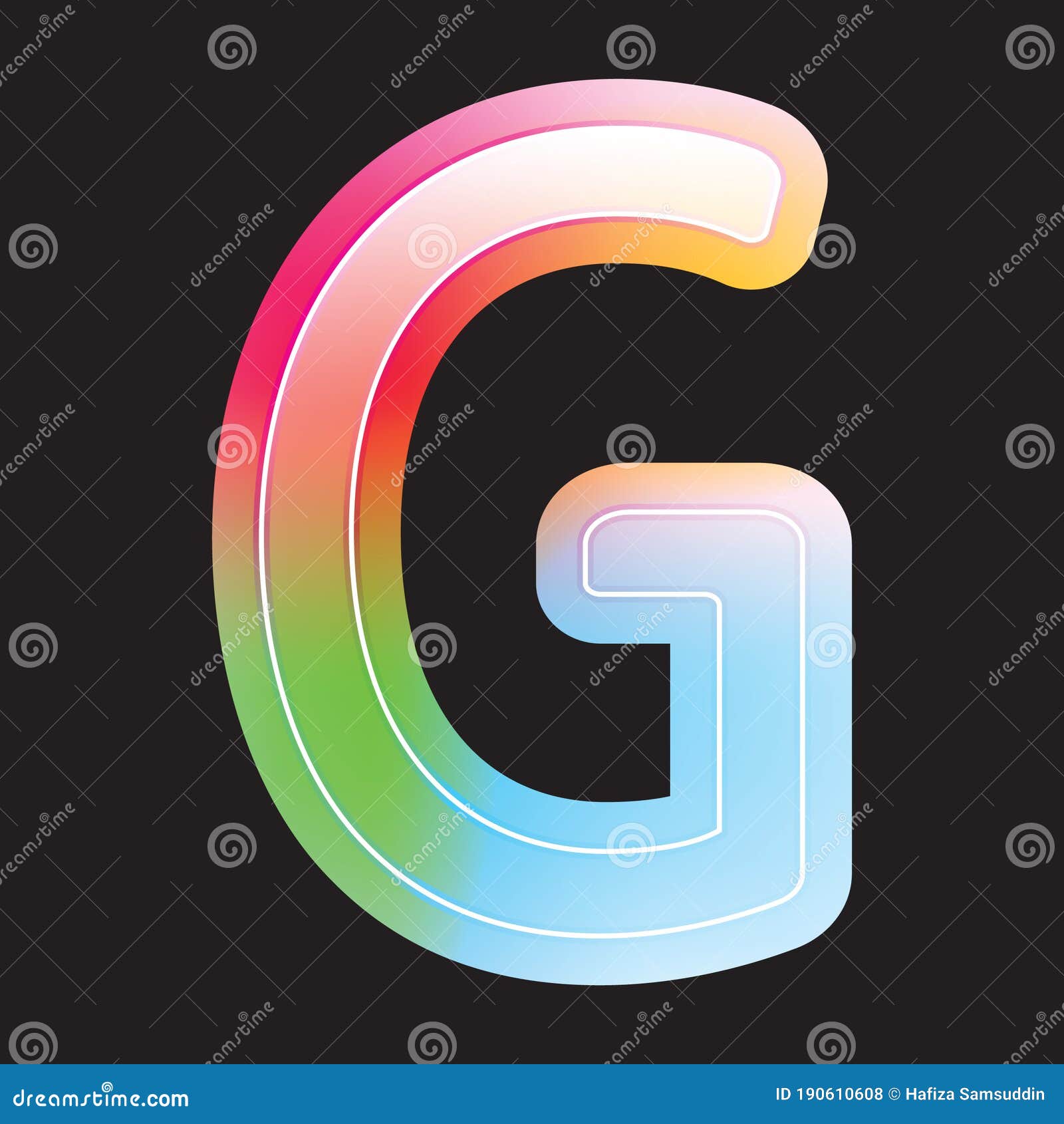 Letter G. Vector Illustration Decorative Design Stock Vector ...