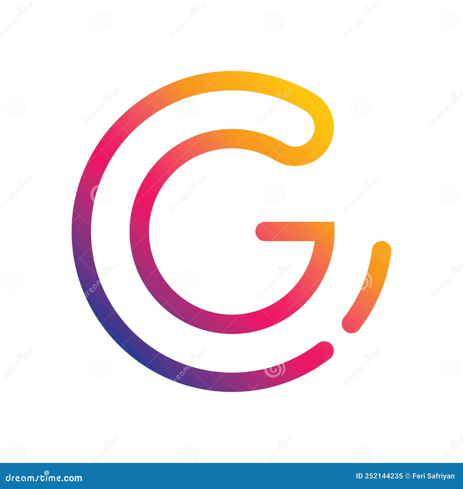 Letter G vector logo icon stock vector. Illustration of modern - 252144235