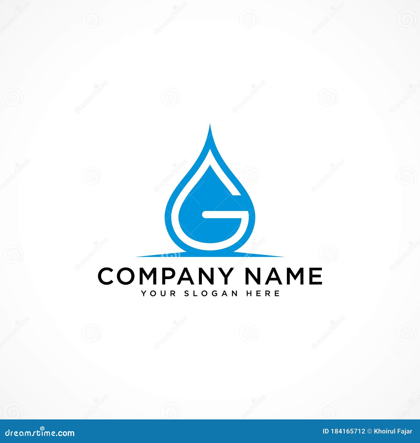Letter G Water Drop Logo Icon Design Template Elements Stock Vector ...