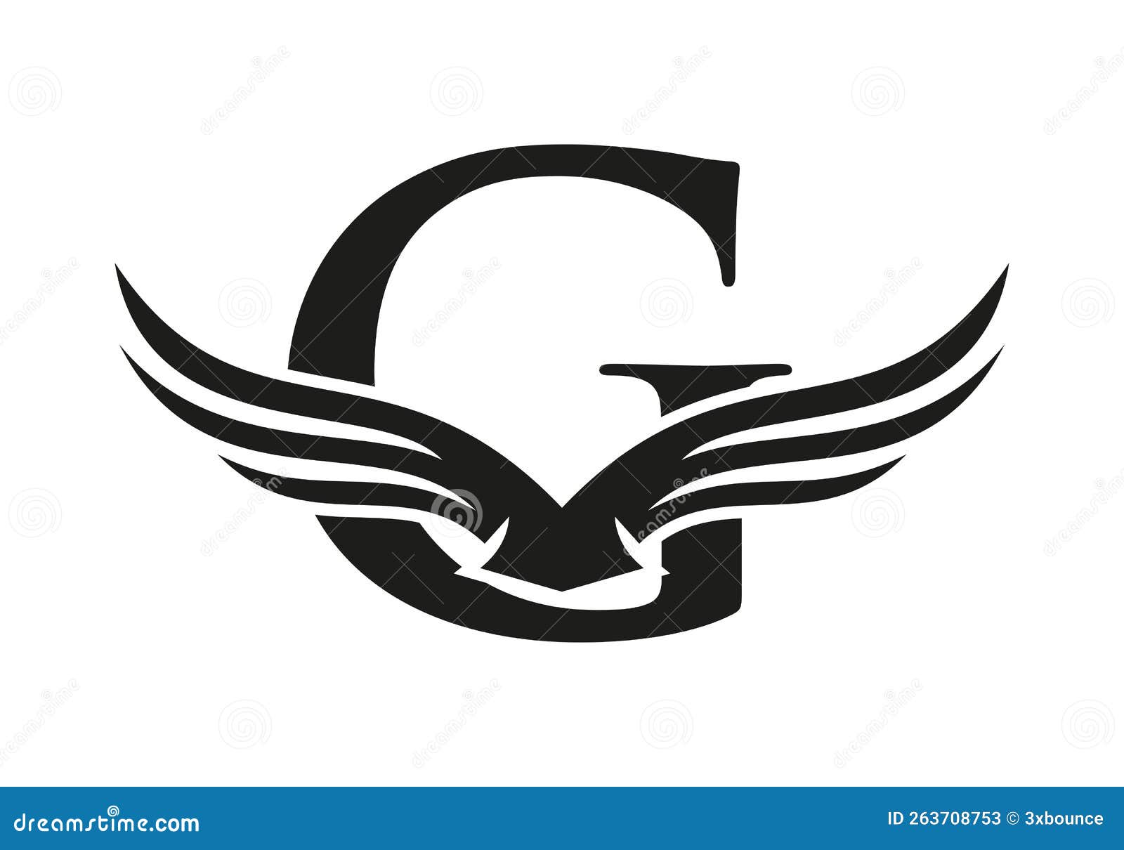 Letter G Wing Logo Design. Initial Flying Wing G Letter Logo. Letter G ...