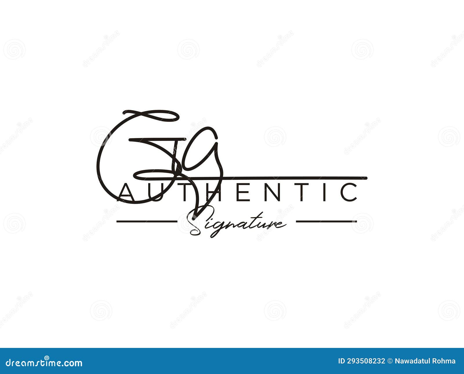 Letter GA Signature Logo Template Vector Stock Vector - Illustration of ...