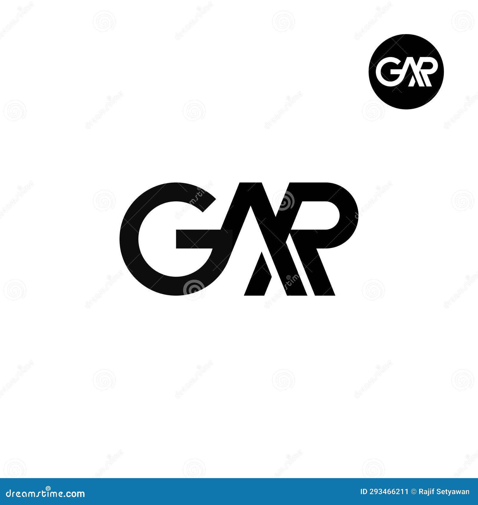 Letter GAR Monogram Logo Design Stock Vector - Illustration of ...