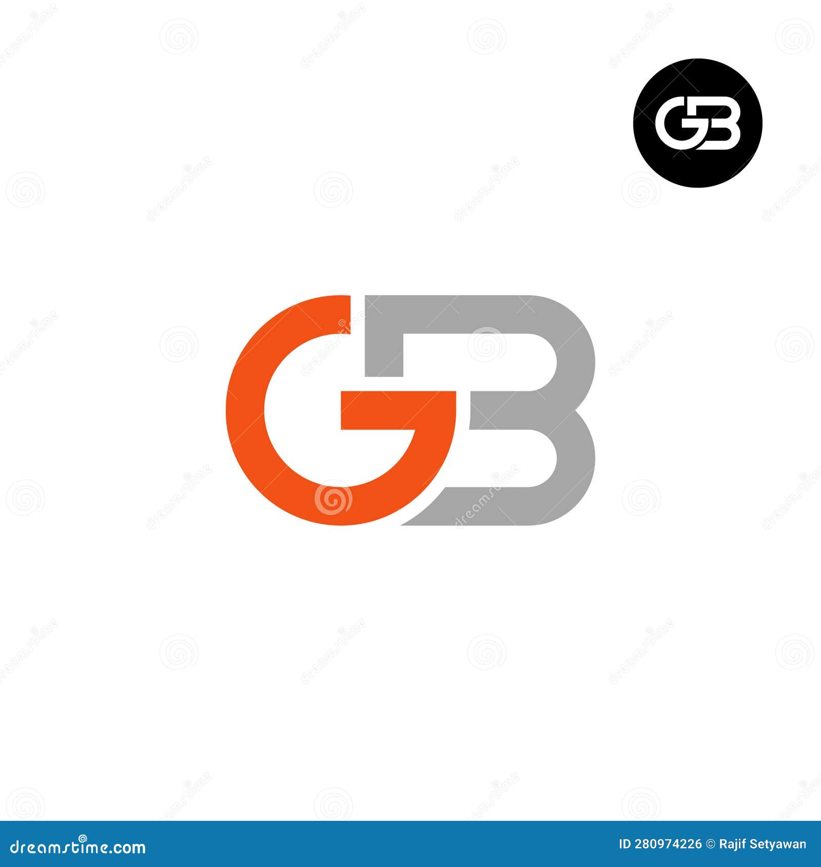 Letter GB Monogram Logo Design Stock Vector - Illustration of ...