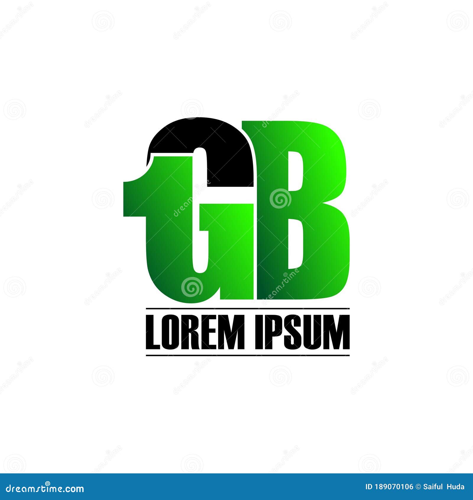 Letter 1GB Monogram Logo Icon Design Vector. Stock Vector ...