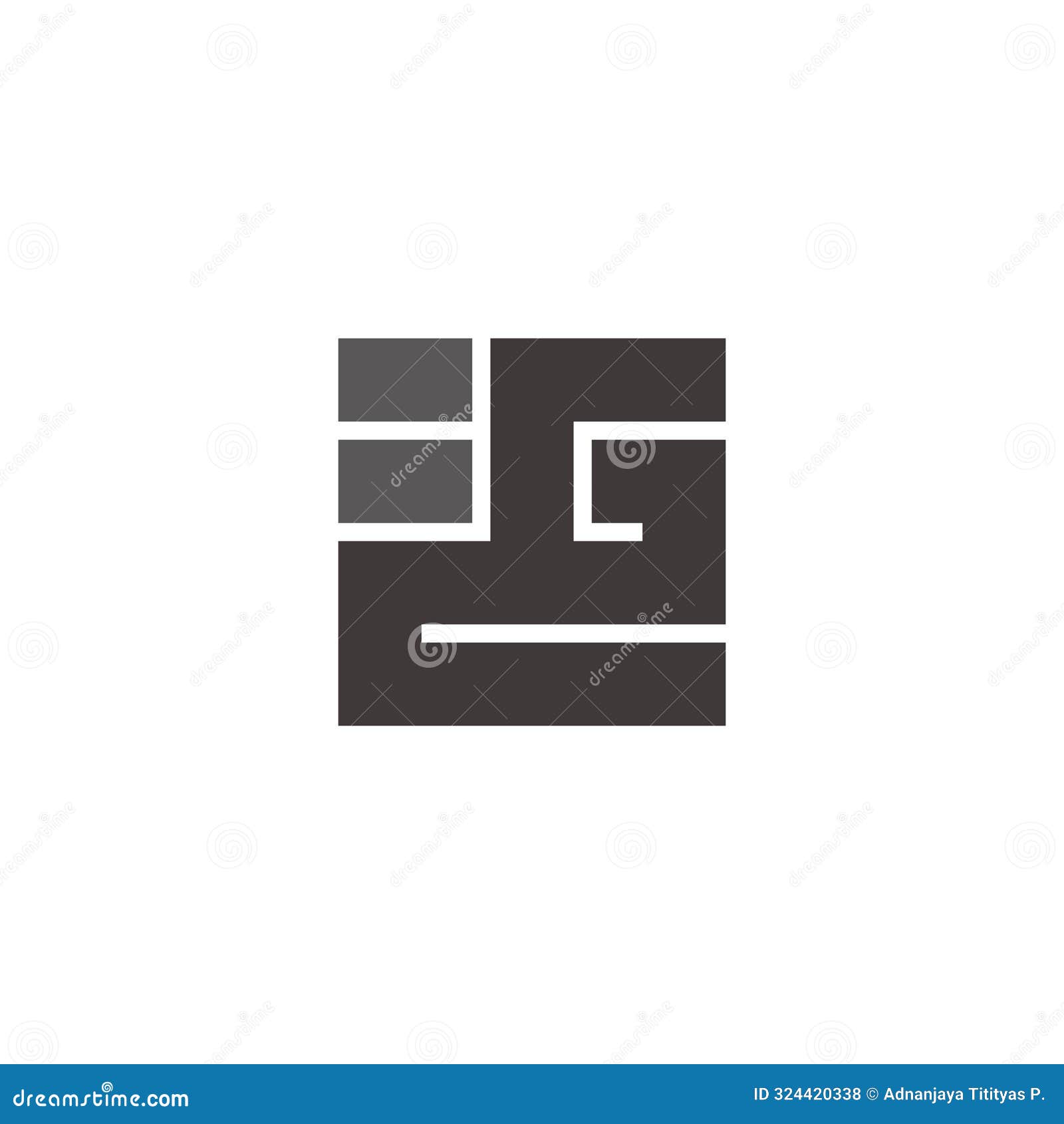 Letter Gc Equal Symbol Simple Geometric Logo Vector Stock Vector ...