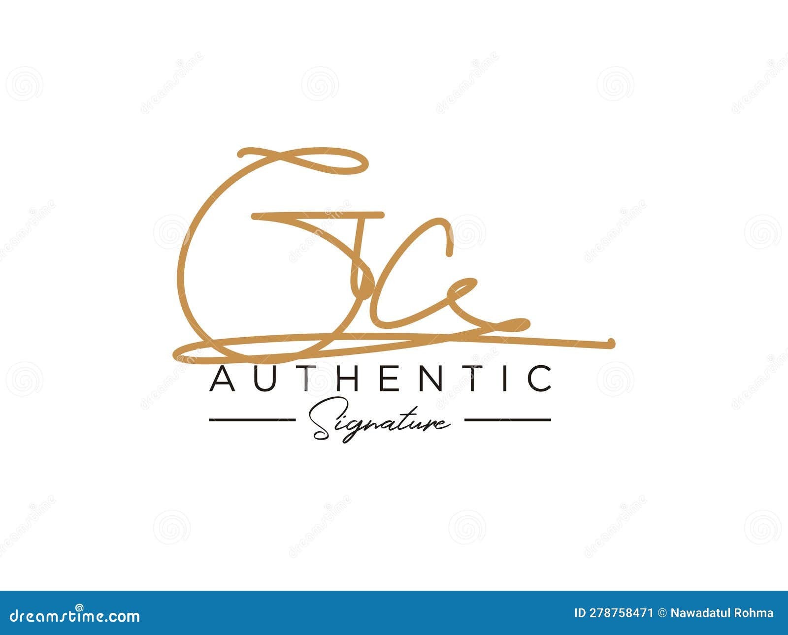 Letter GC Signature Logo Template Vector Stock Vector - Illustration of ...