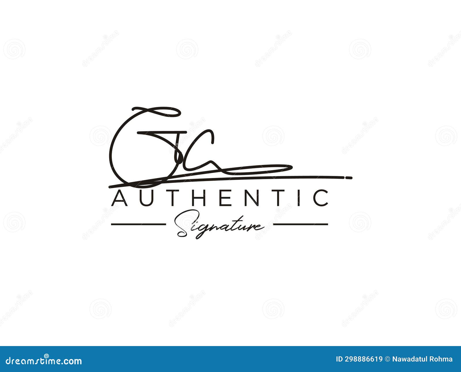 Letter GC Signature Logo Template Vector Stock Vector - Illustration of ...