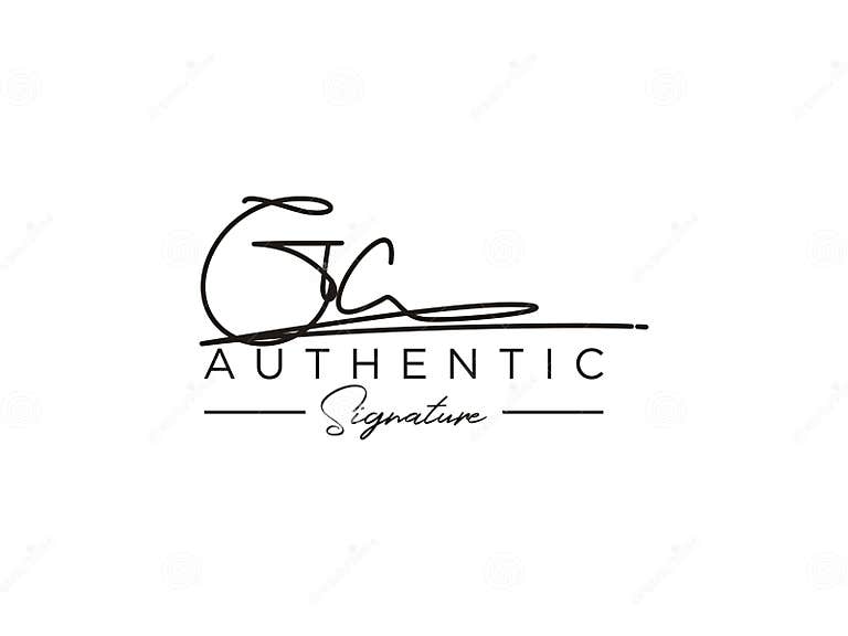 Letter GC Signature Logo Template Vector Stock Vector - Illustration of ...