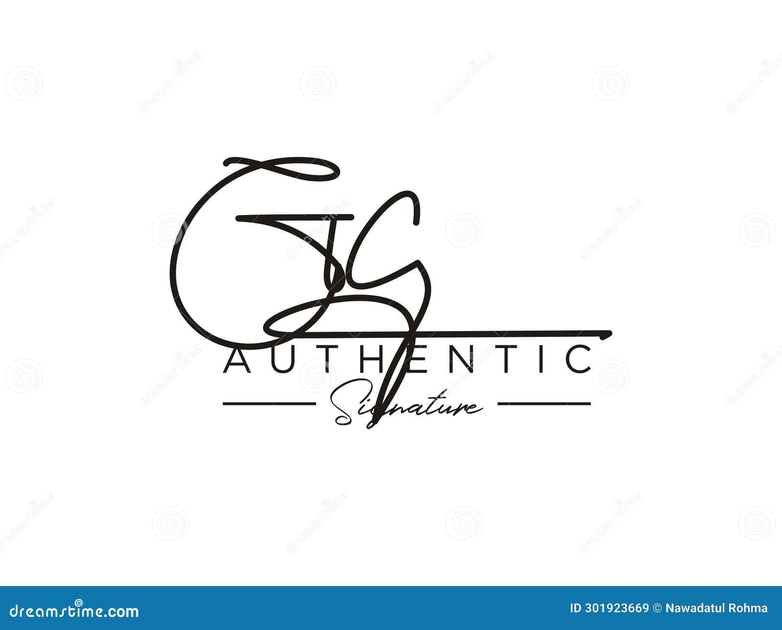 Letter GC Signature Logo Template Vector Stock Vector - Illustration of ...