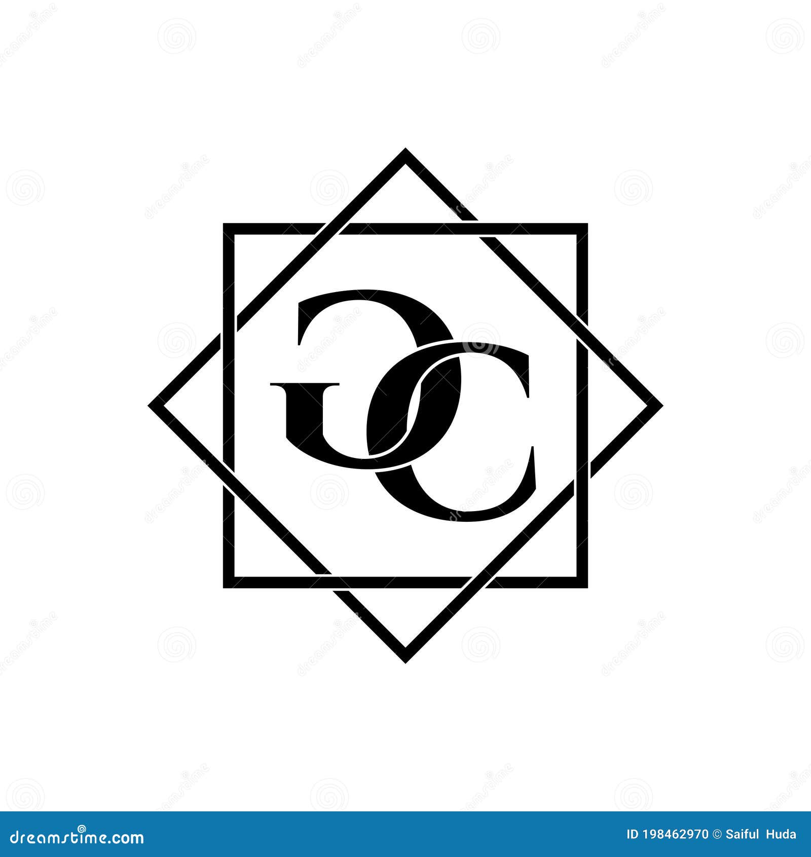 Letter GC Simple Monogram Logo Icon Design. Stock Vector - Illustration ...