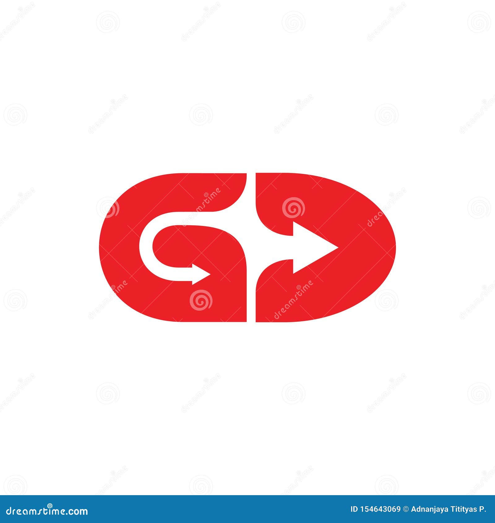 Letter Gd with Arrow Logo Vector Stock Vector - Illustration of ...