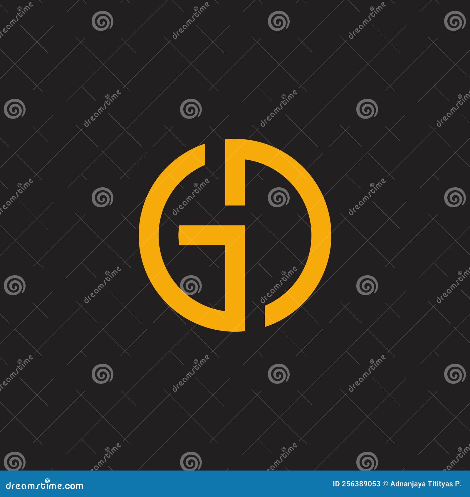 Letter Gd Circle Geometric Line Simple Logo Vector Stock Vector ...