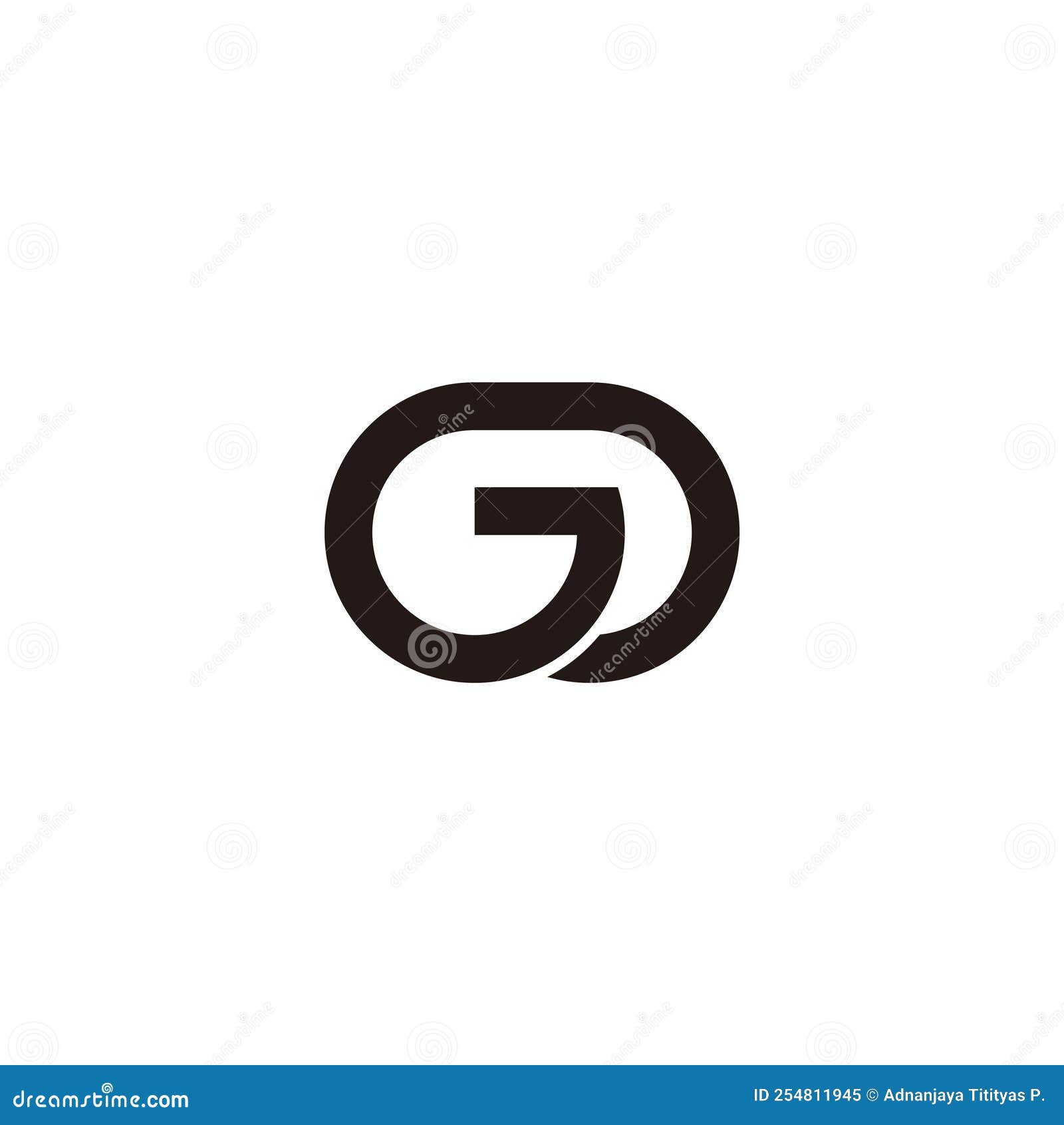 Letter Gd Circles Geometric Line Logo Vector Stock Vector ...