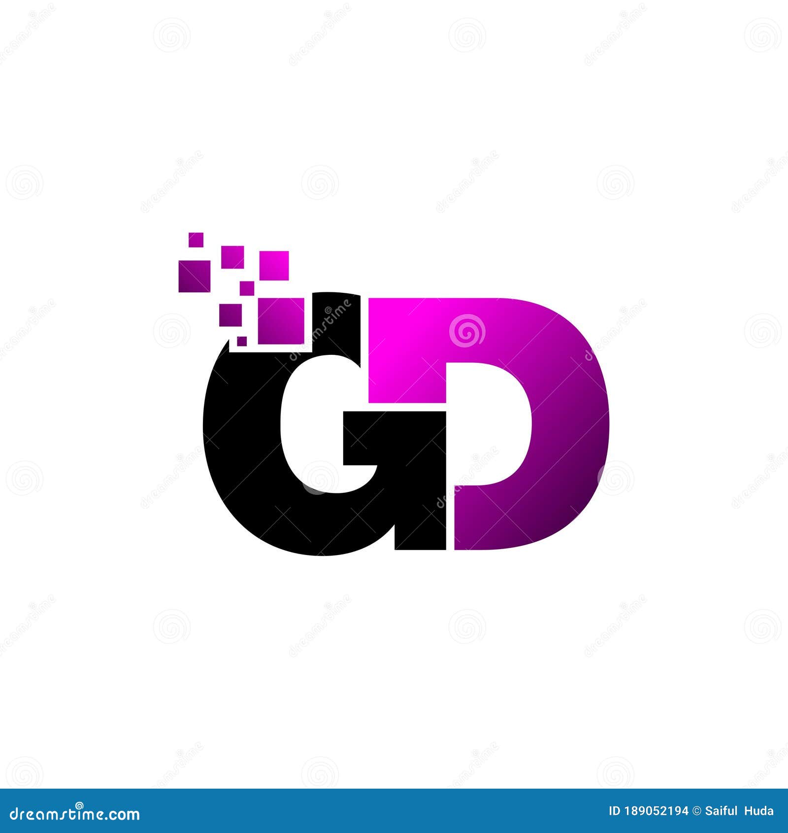 Letter GD Data Monogram Logo Icon Design Vector. Stock Vector ...