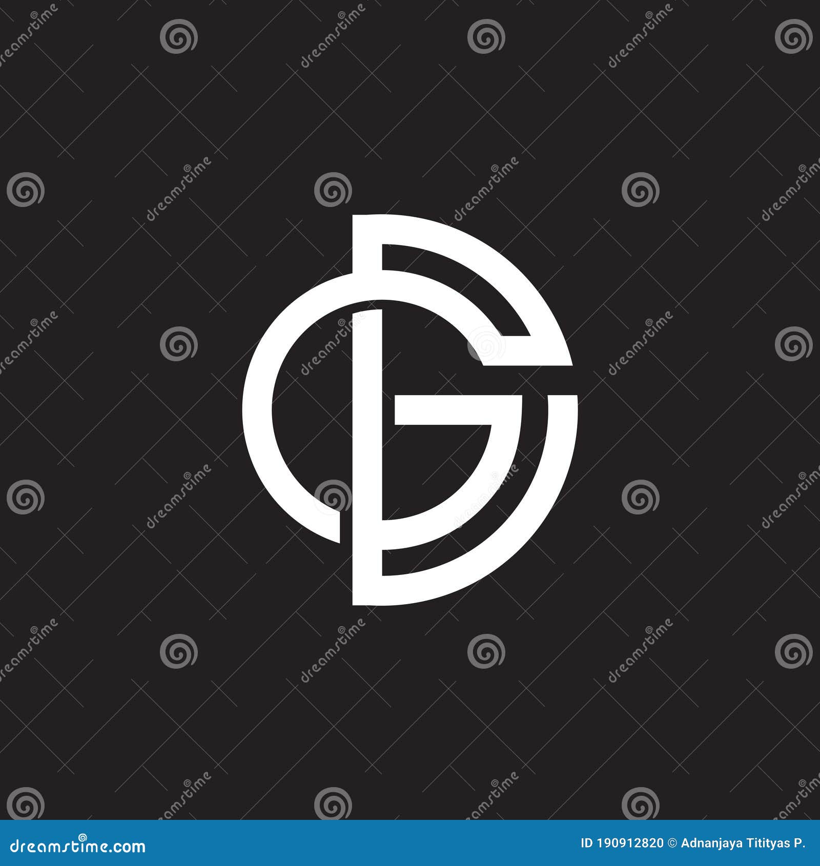 Letter Gd Linked Overlapping Line Symbol Logo Vector Stock Vector ...