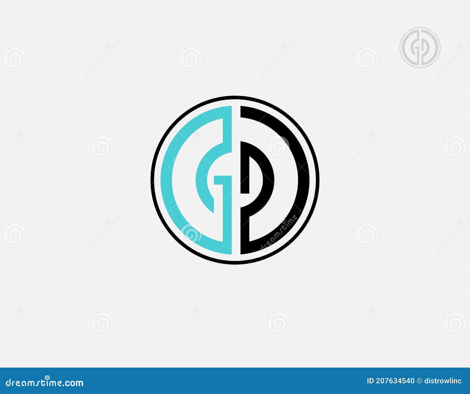 Letter GD Logotype on White Background in Vector Illustration Stock ...