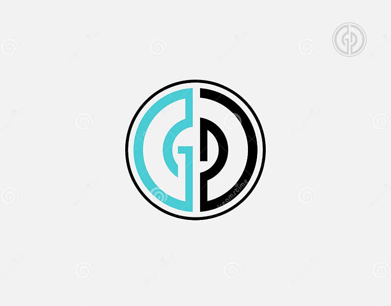 Letter GD Logotype on White Background in Vector Illustration Stock ...