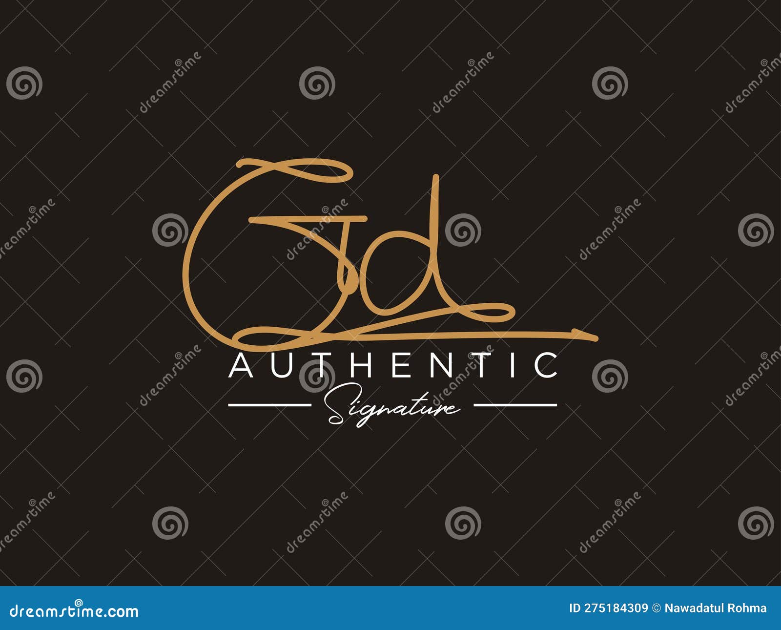 Letter GD Signature Logo Template Vector Stock Vector - Illustration of ...
