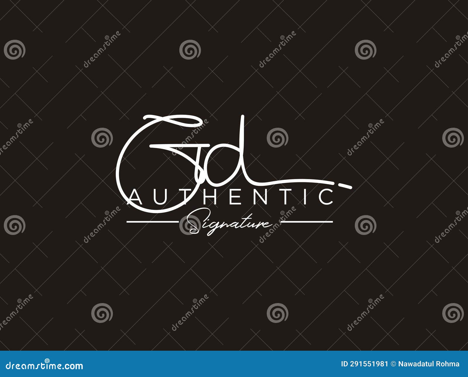 Letter GD Signature Logo Template Vector Stock Vector - Illustration of ...