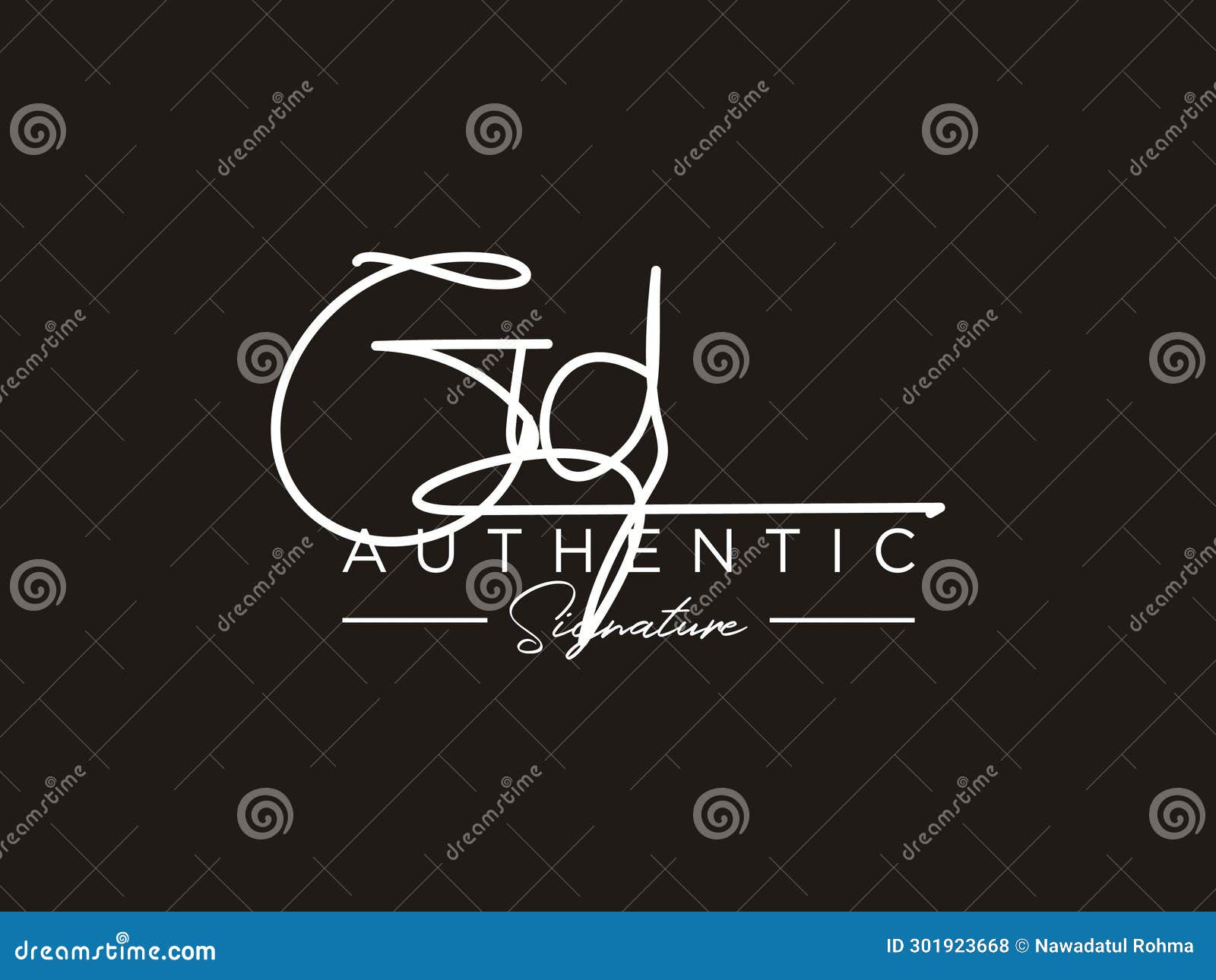 Letter GD Signature Logo Template Vector Stock Vector - Illustration of ...