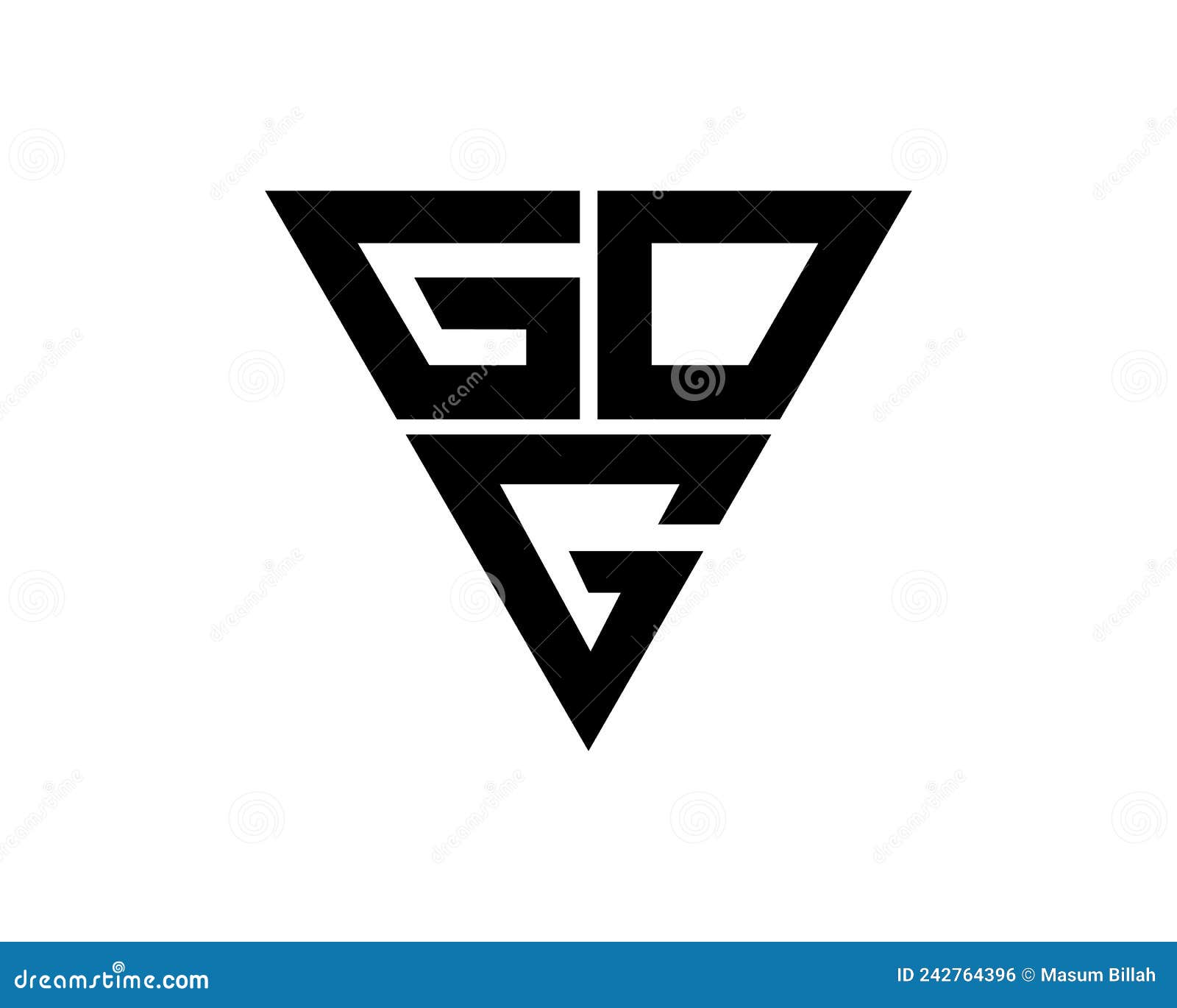 Letter Gdg Geometric Logo Template. Stock Vector - Illustration of ...