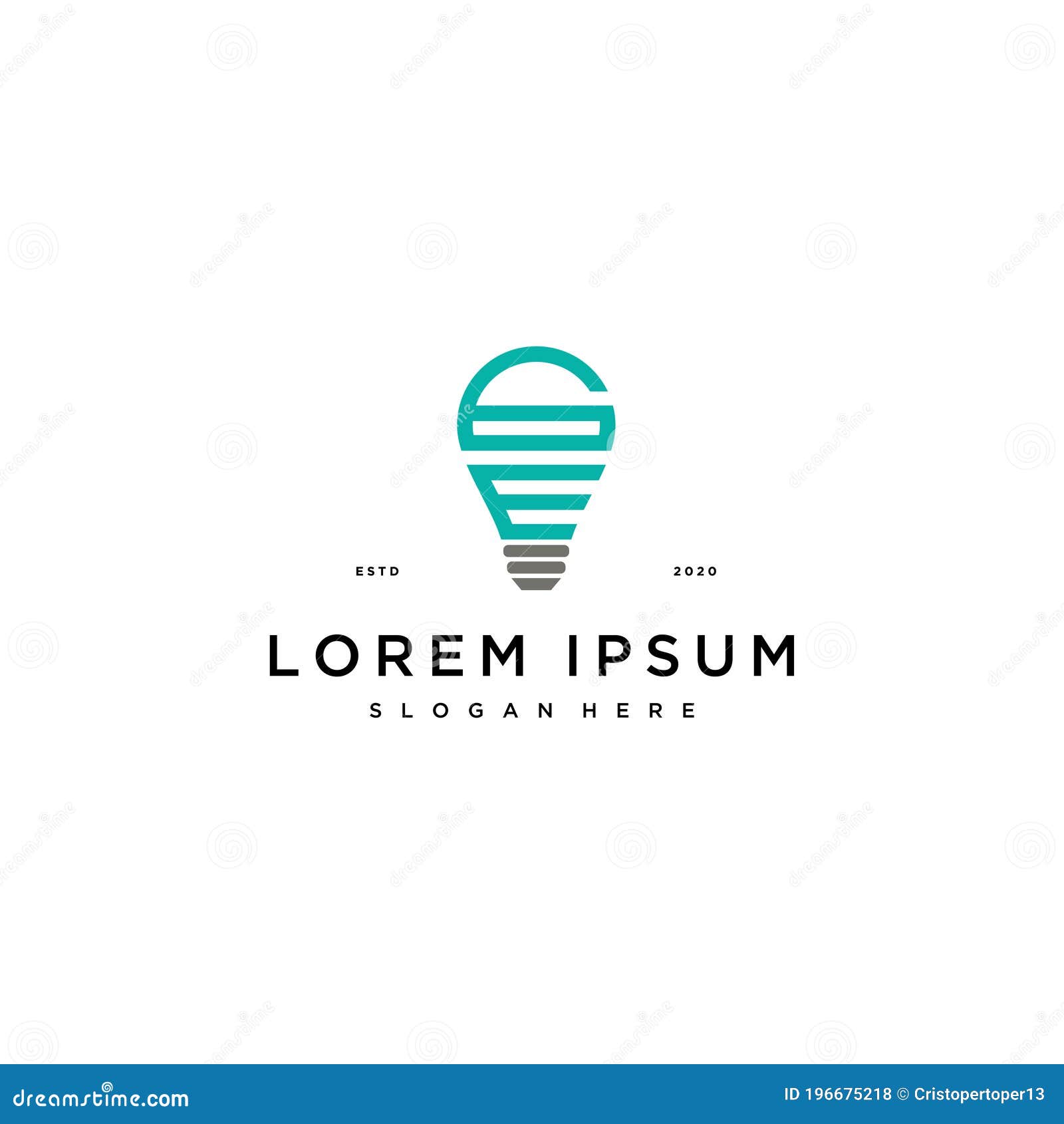 Letter GE and Lamp Design Concept Vector Stock Vector - Illustration of ...