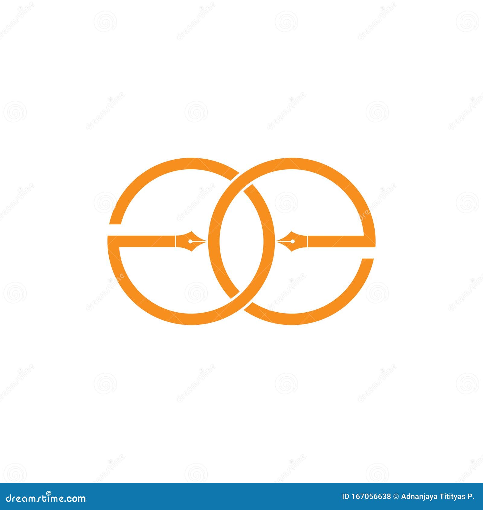 Letter Ge Pen Writer Design Logo Vector Stock Vector - Illustration of ...