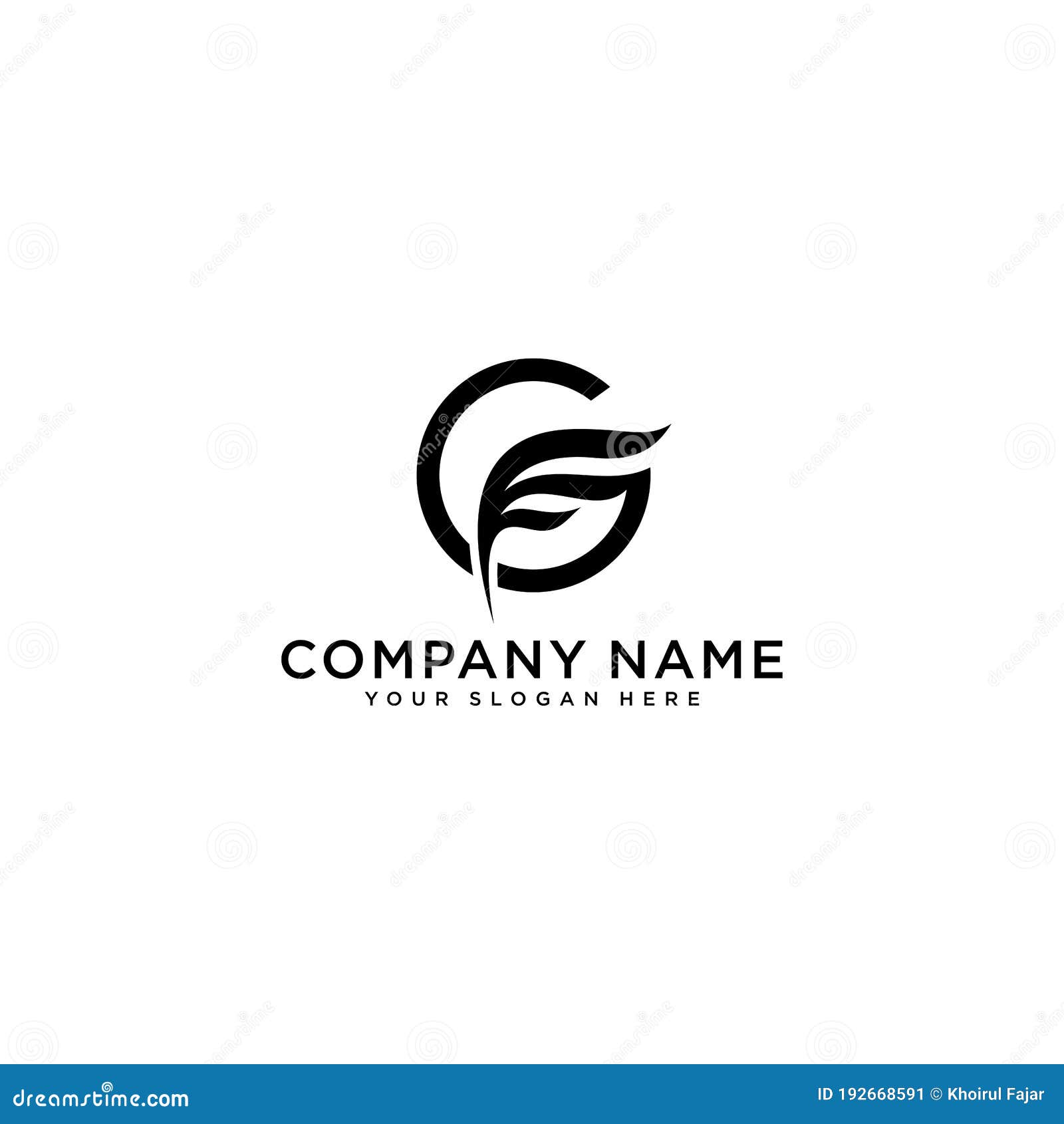 Letter GF Logo Design, Vector Illustration Stock Vector - Illustration ...