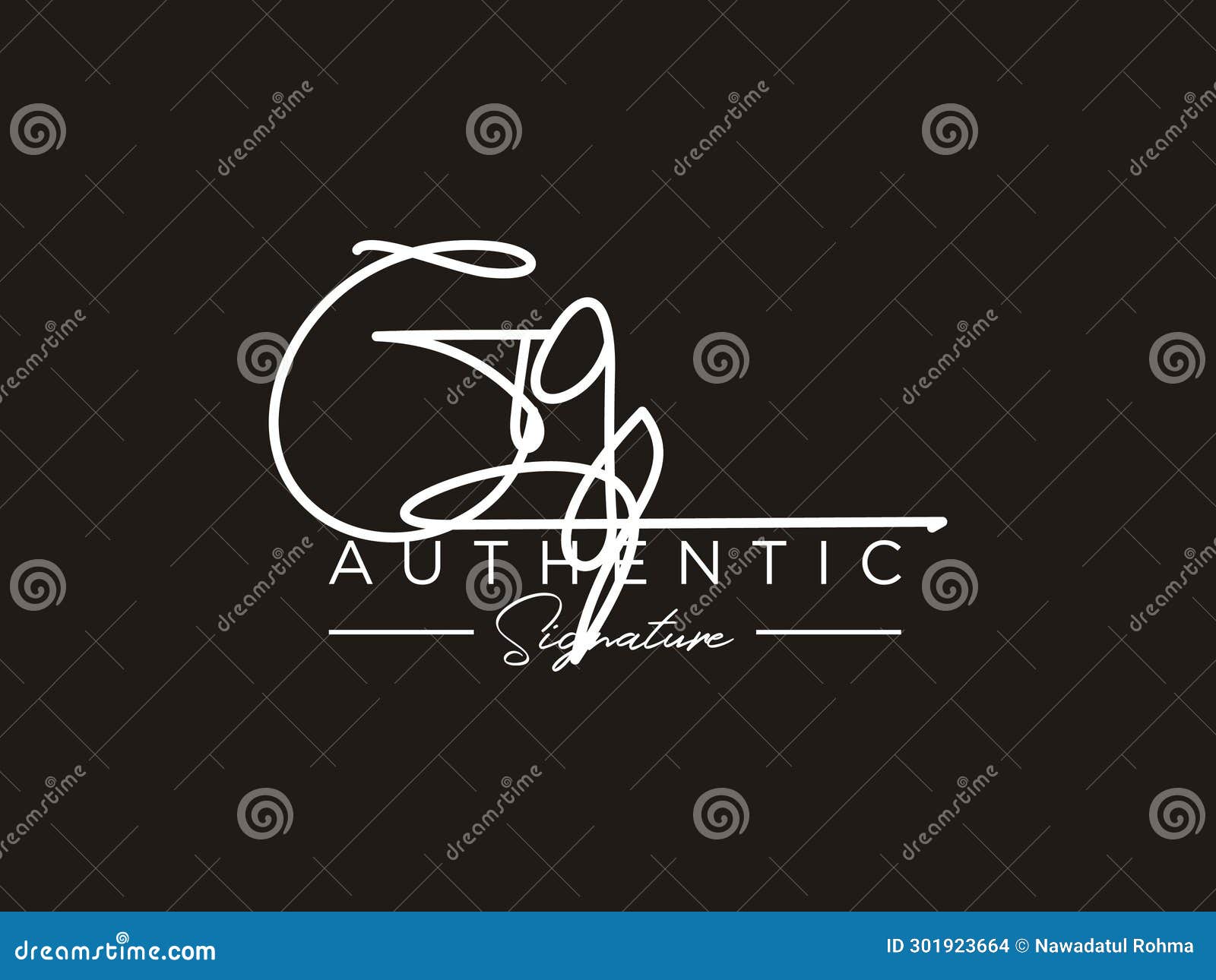 Letter GG Signature Logo Template Vector Stock Vector - Illustration of ...