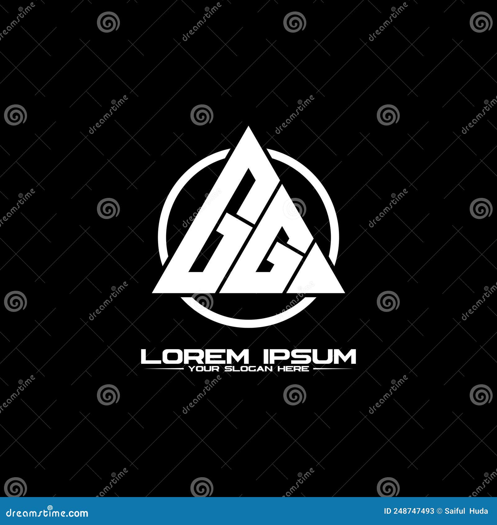 Letter GG Simple Monogram Logo Icon Design. Stock Vector - Illustration ...