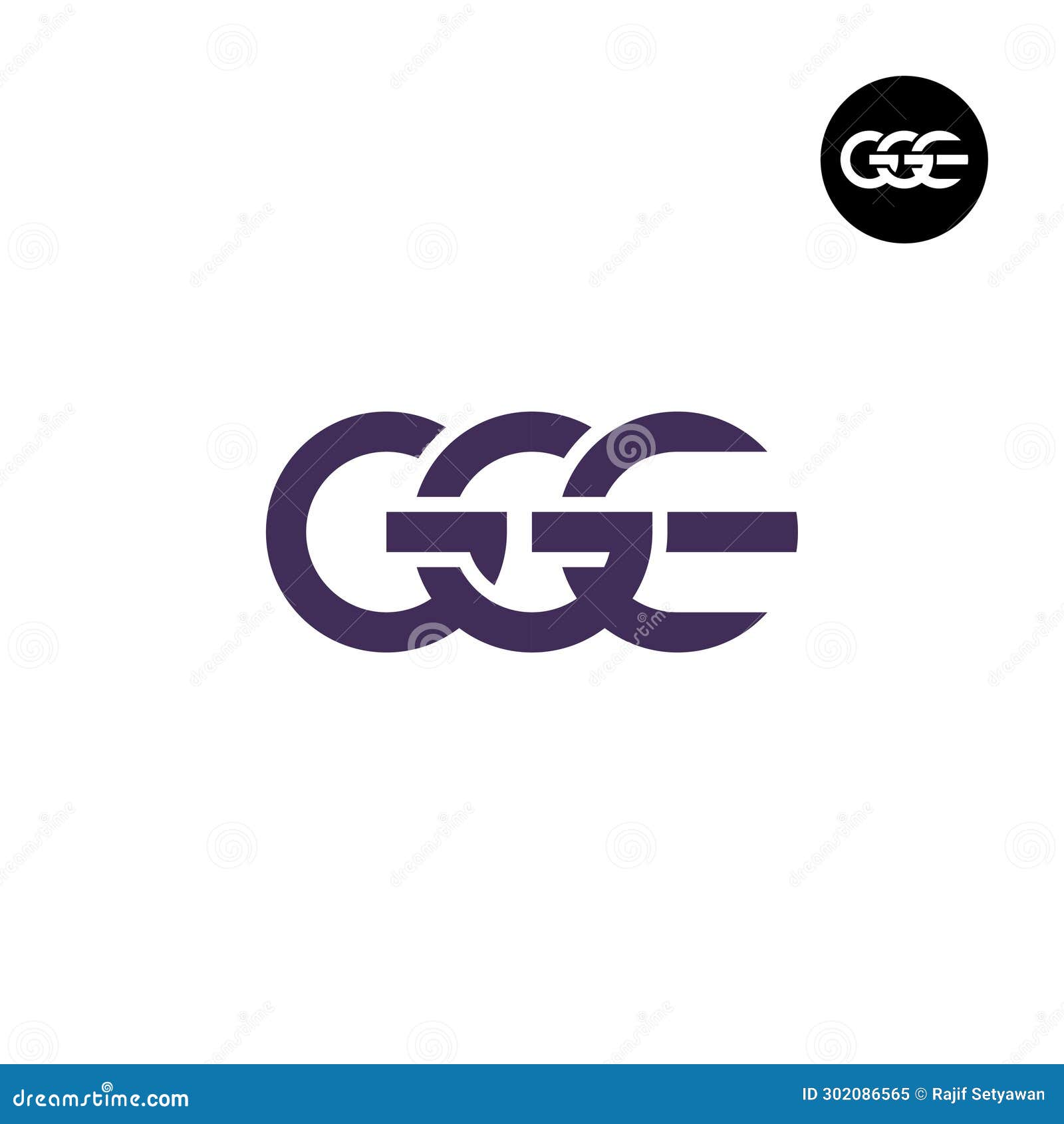 Letter GGE Monogram Logo Design Cartoon Vector | CartoonDealer.com ...