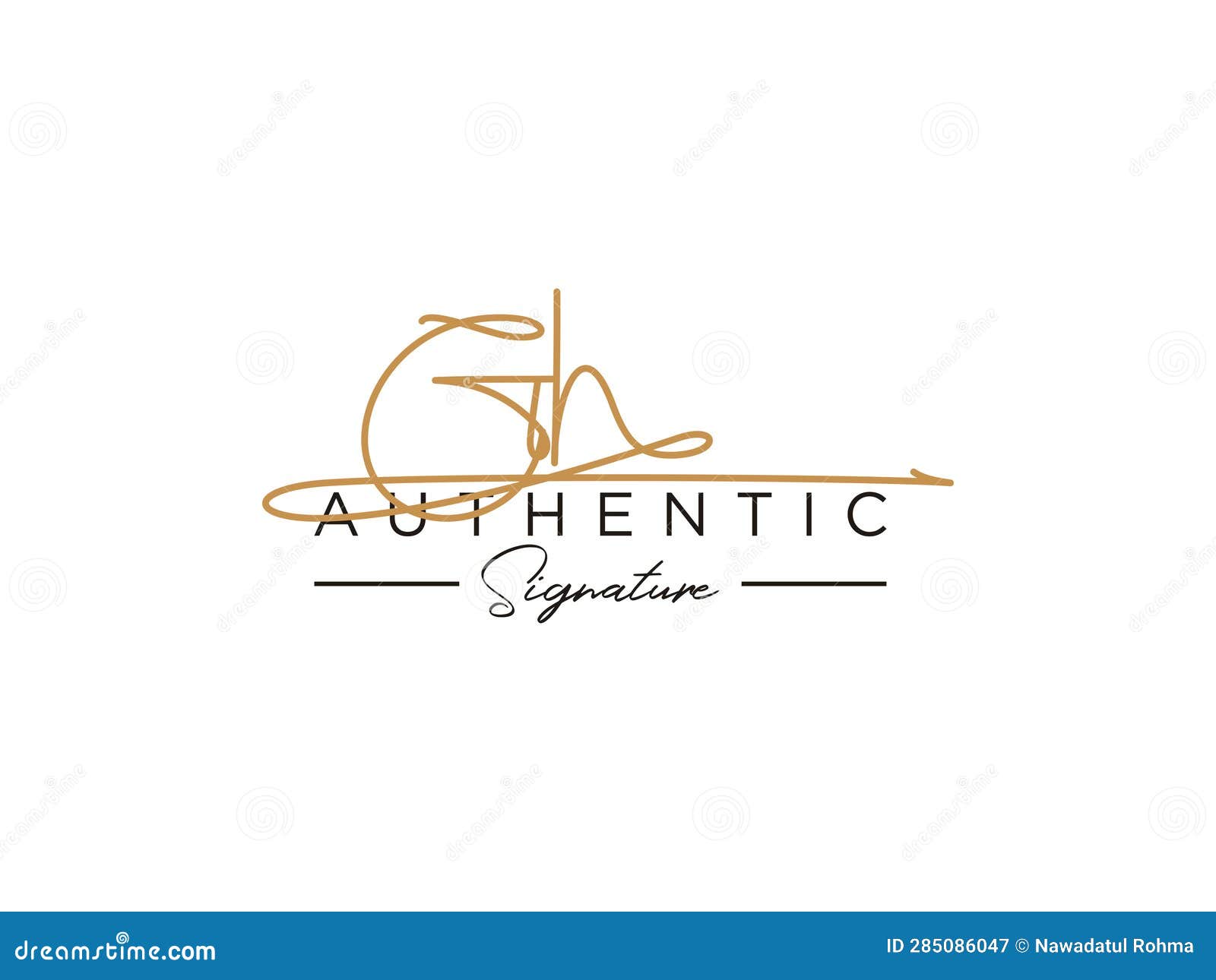 Letter GH Signature Logo Template Vector Stock Vector - Illustration of ...