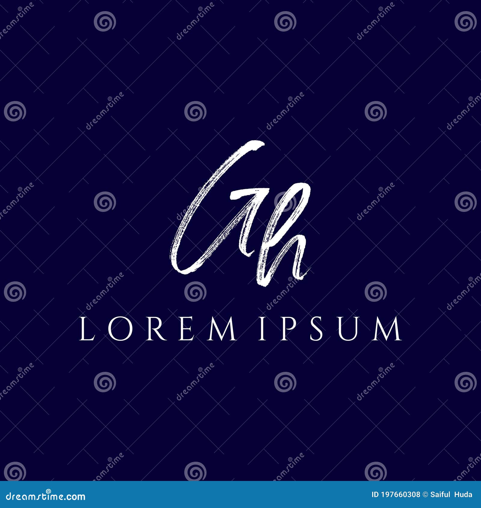 Letter GH Simple Monogram Logo Icon Design. Stock Vector - Illustration ...