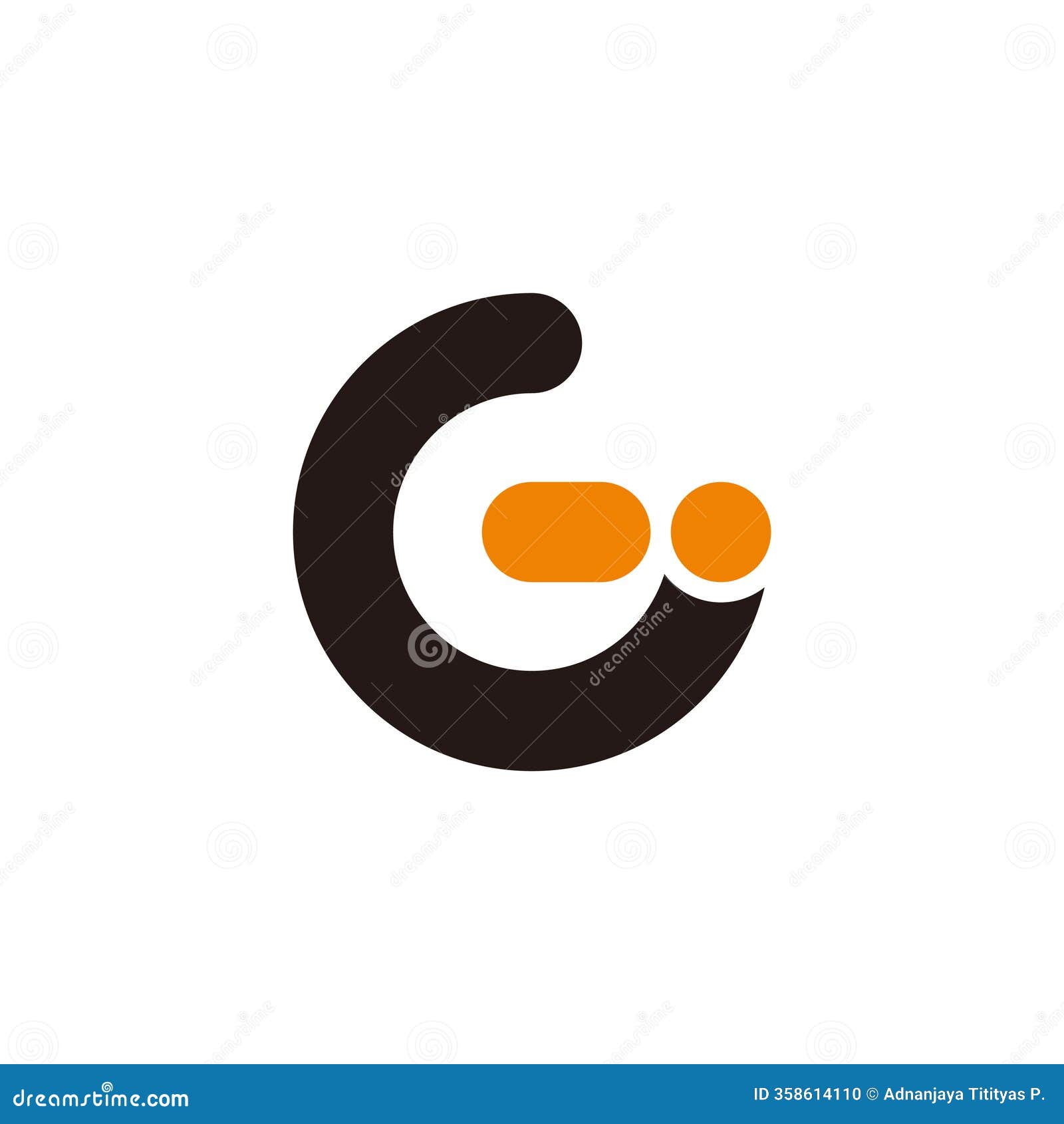 Letter Gi Simple Cute Sleep Time Logo Vector | CartoonDealer.com #358614110