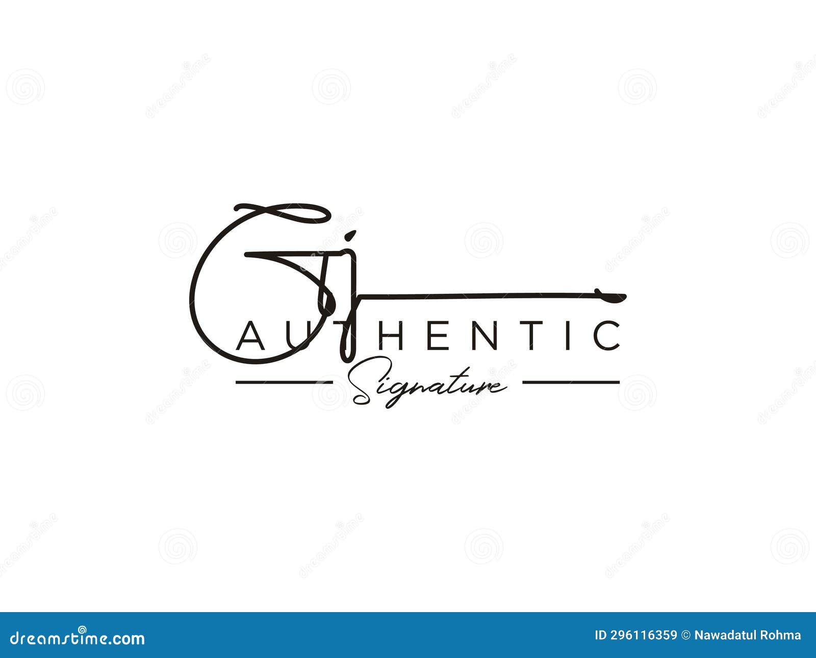 Letter GJ Signature Logo Template Vector Stock Vector - Illustration of ...
