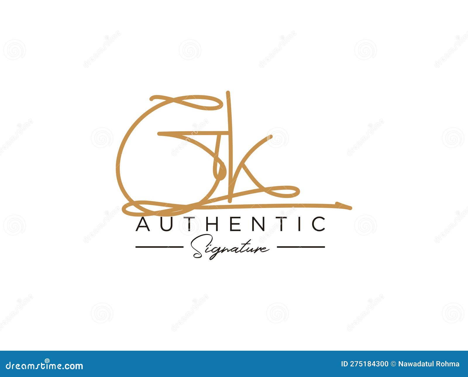 Letter GK Signature Logo Template Vector Stock Vector - Illustration of ...