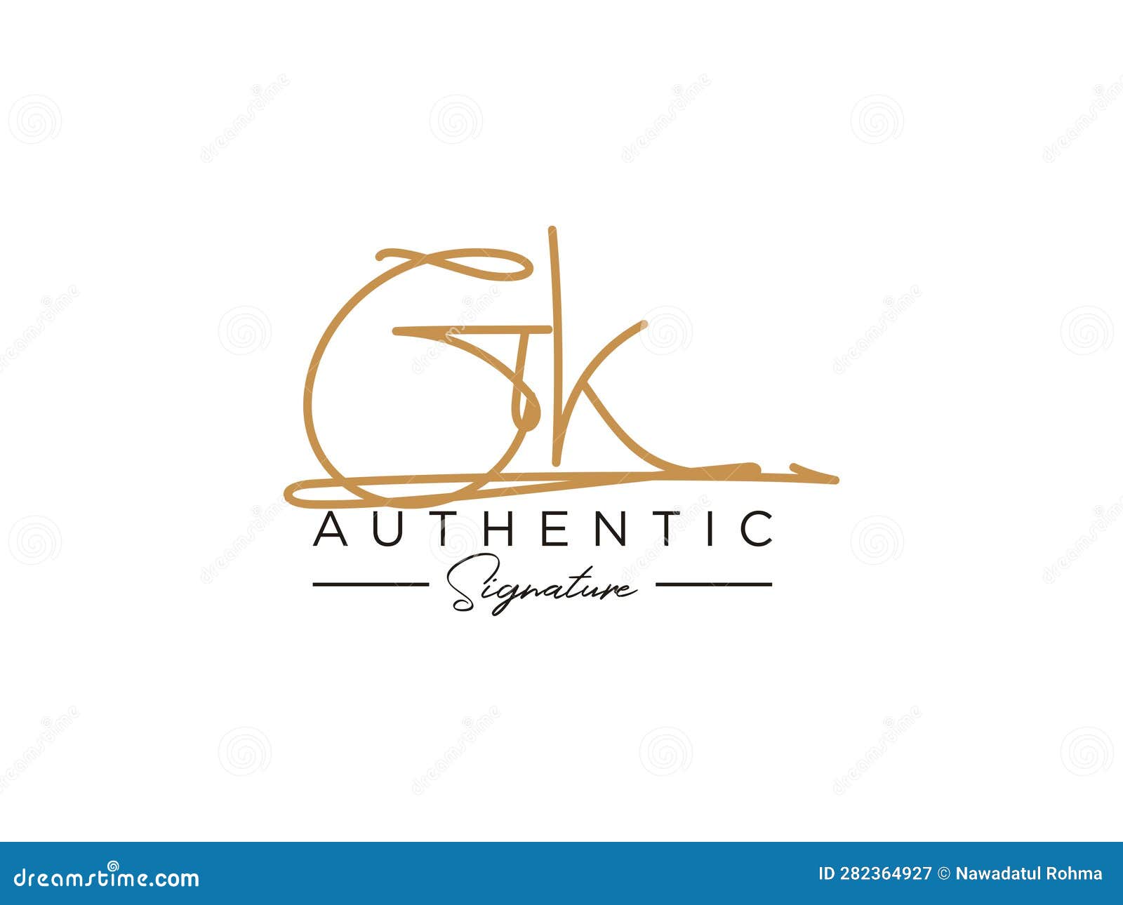 Letter GK Signature Logo Template Vector Stock Vector - Illustration of ...