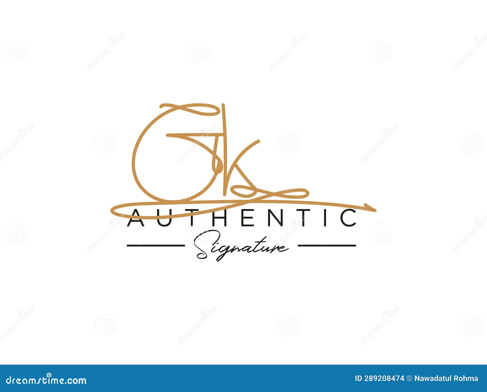 Letter GK Signature Logo Template Vector Stock Vector - Illustration of ...
