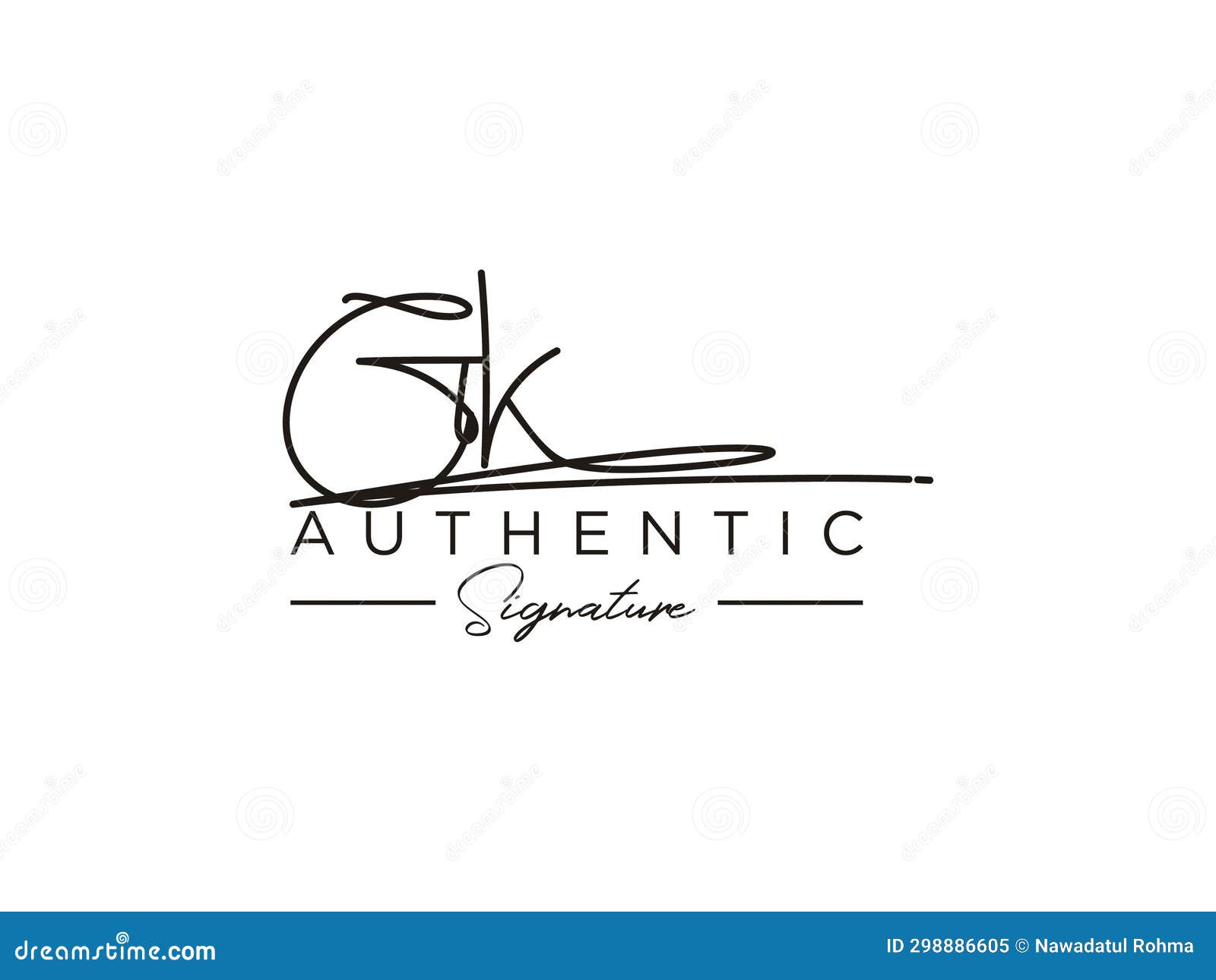 Letter GK Signature Logo Template Vector Stock Vector - Illustration of ...