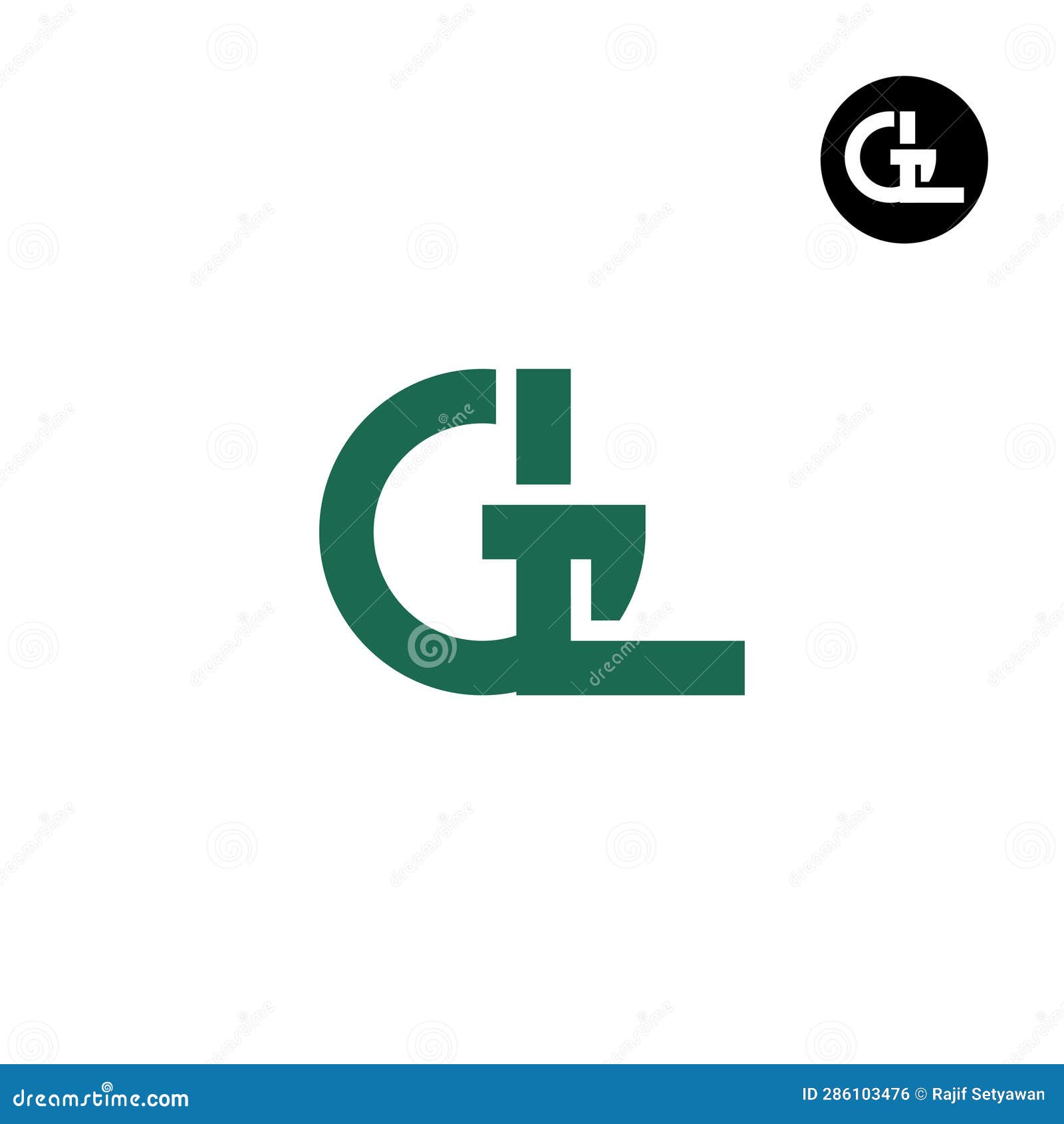 Letter GL Monogram Logo Design Vector Illustration | CartoonDealer.com ...